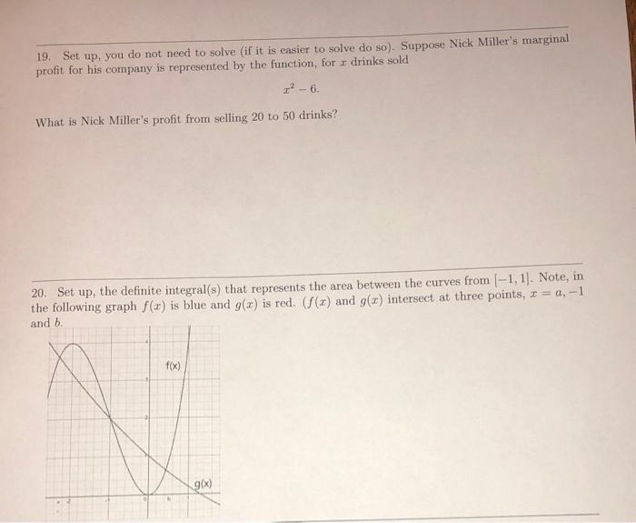 Solved 19. Set up, you do not need to solve (if it is easier | Chegg.com