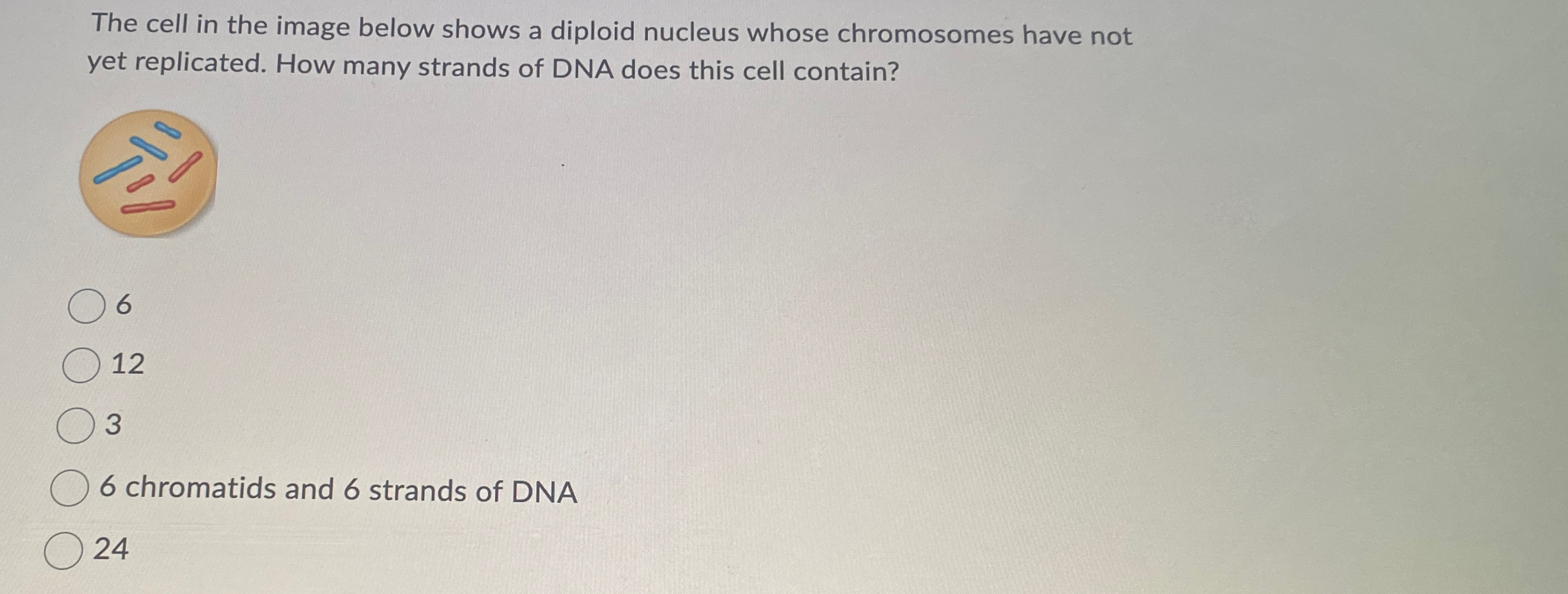 Solved The cell in the image below shows a diploid nucleus | Chegg.com
