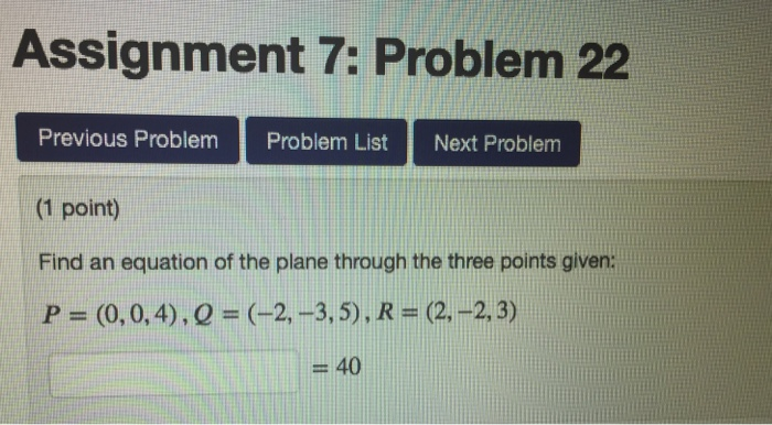 Solved Assignment 7 Problem 22 Previous Problem Problem 6607