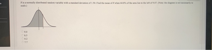 Solved Xis a normally distributed random variable with a | Chegg.com