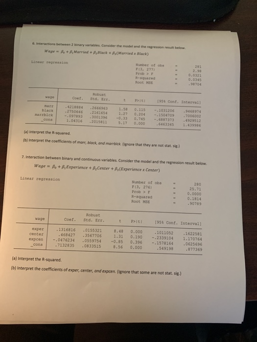 Solved 6. Interactions between 2 binary variables. Consider | Chegg.com