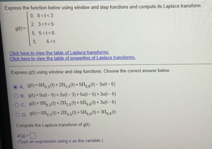 Solved Express the function below using window and step | Chegg.com