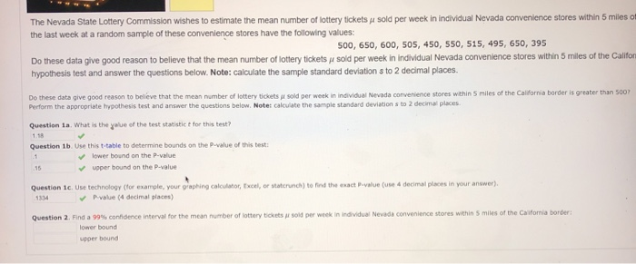 Solved The Nevada State Lottery Commission wishes to | Chegg.com