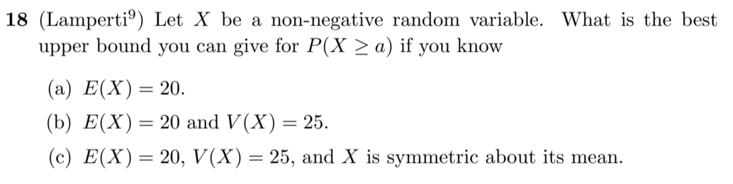 Solved 18 (Lamperti ?9 ) ﻿Let x ﻿be a non-negative random | Chegg.com