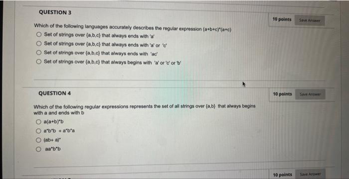 Solved Which of the following languages accurately describes | Chegg.com