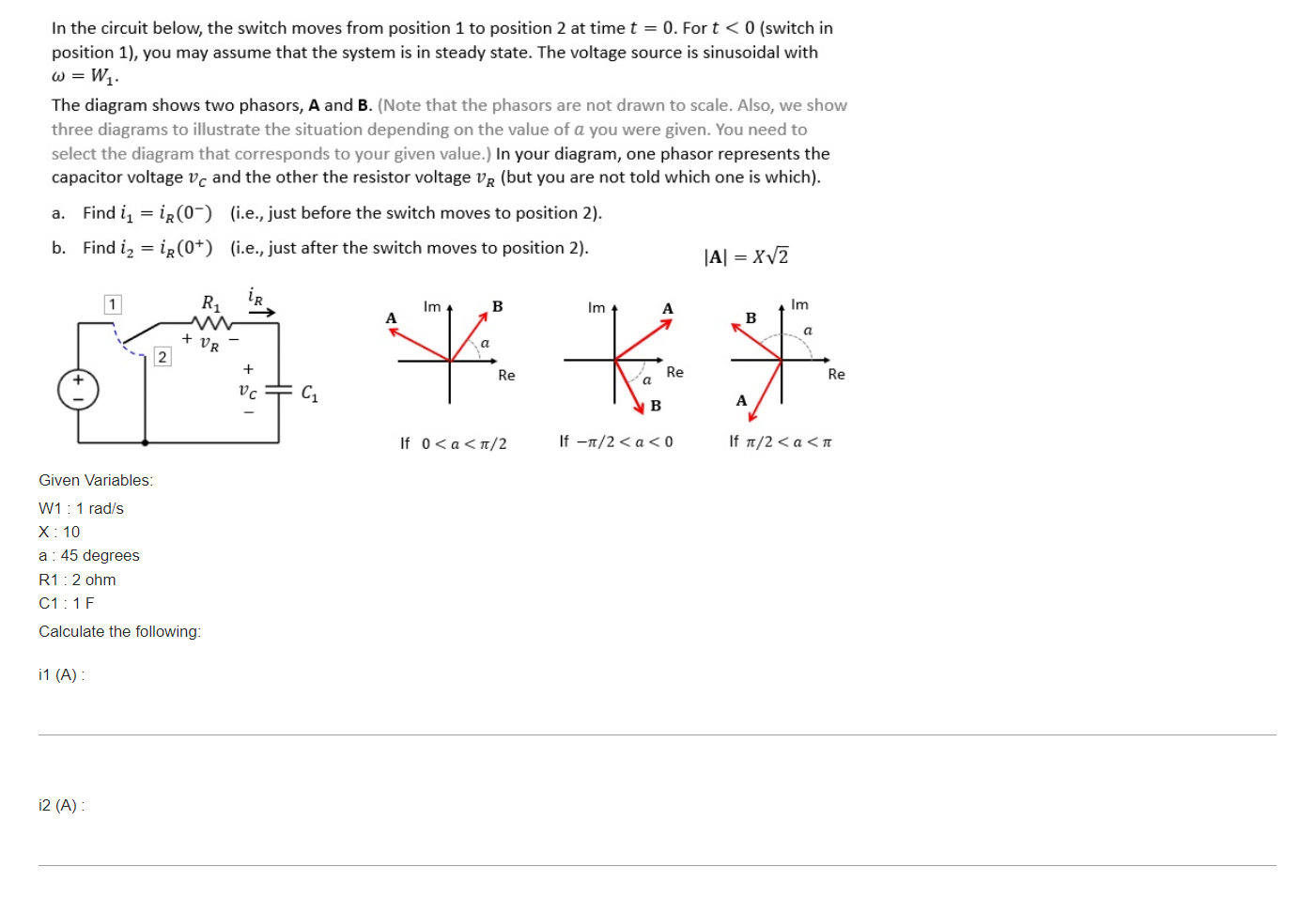 Solved In ﻿the circuit below, the switch moves from position | Chegg.com