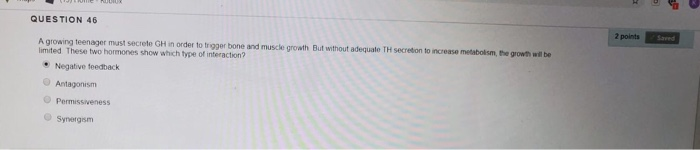 Solved QUESTION 17 2 points Swed A gland is chronically | Chegg.com