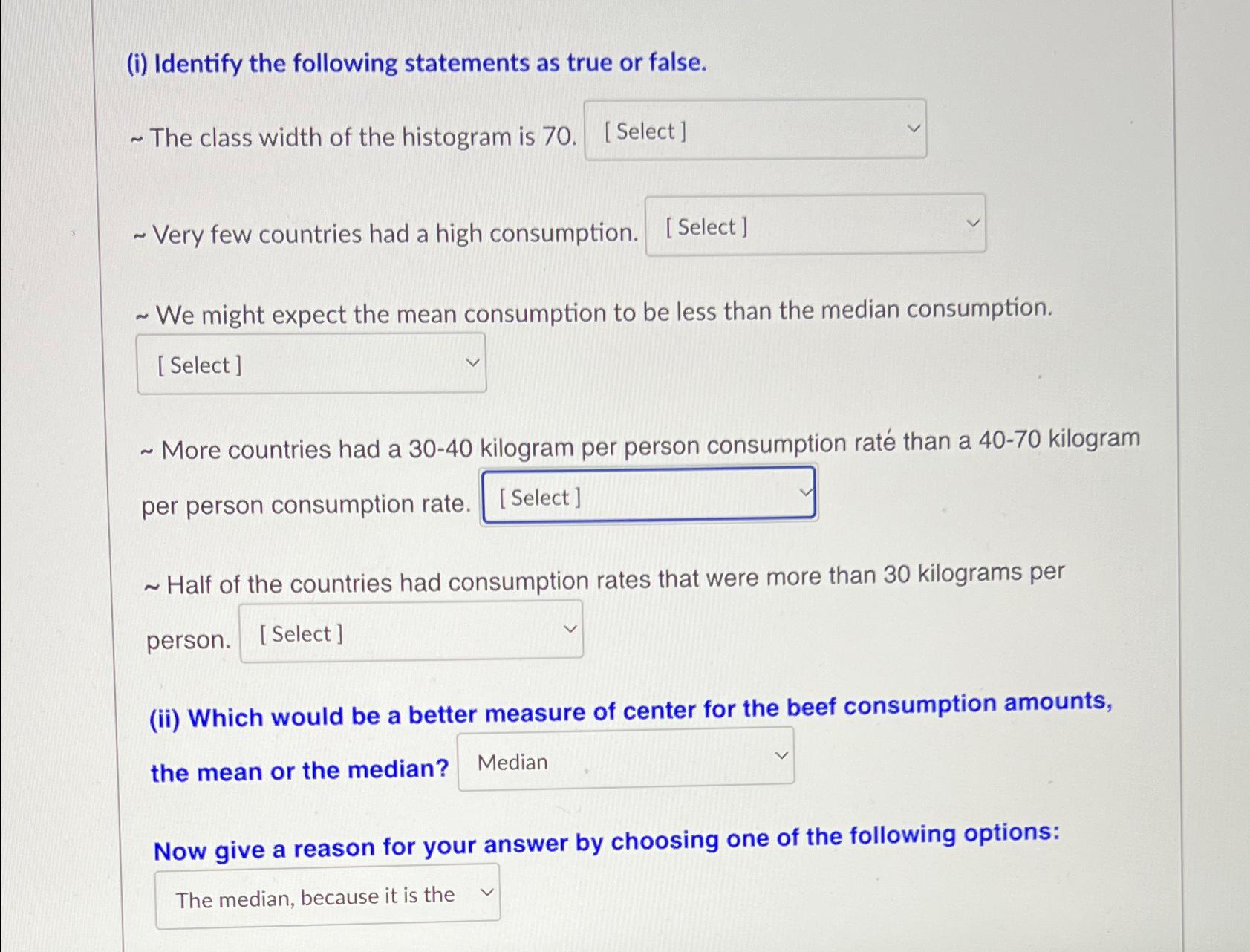 Solved (i) ﻿Identify the following statements as true or | Chegg.com