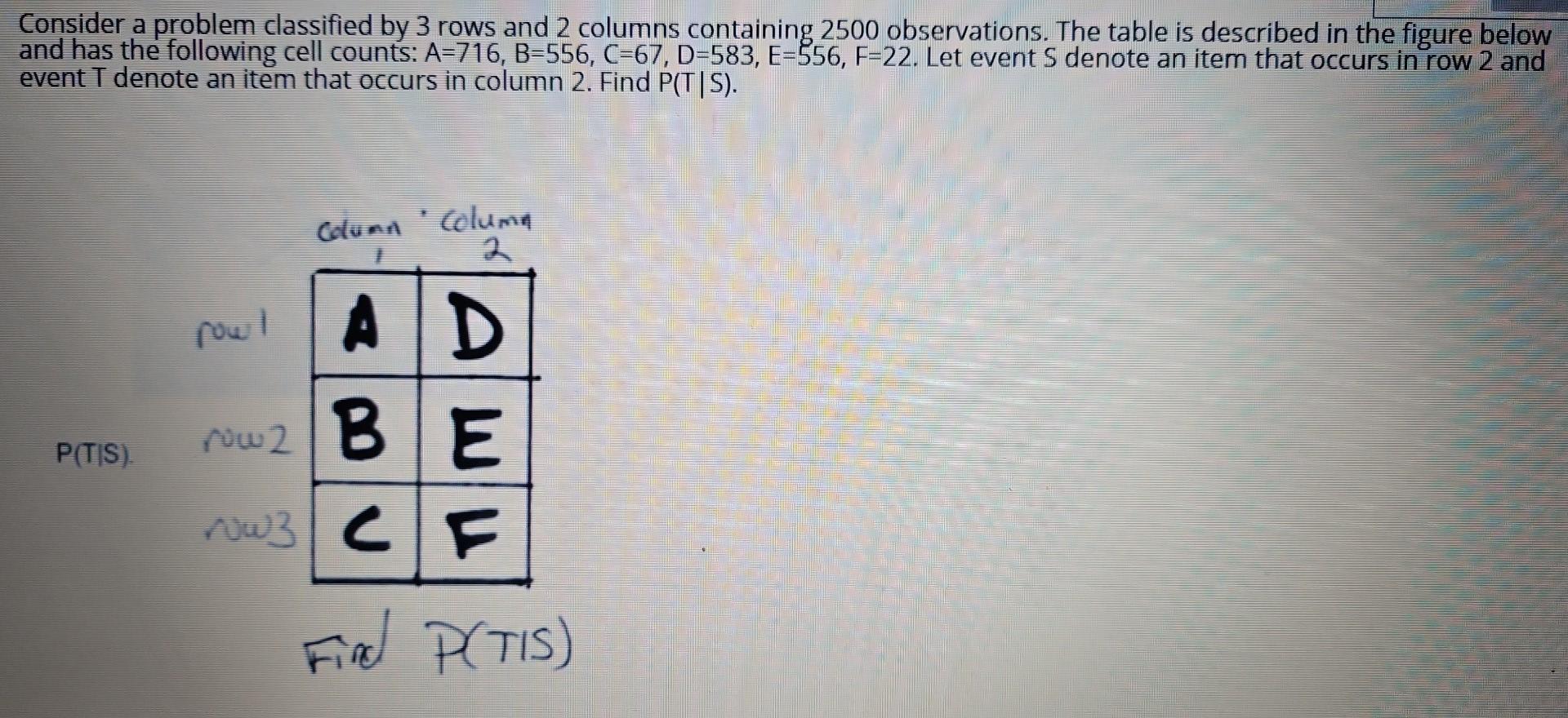 Solved Consider a problem classified by 3 rows and 2 columns | Chegg.com