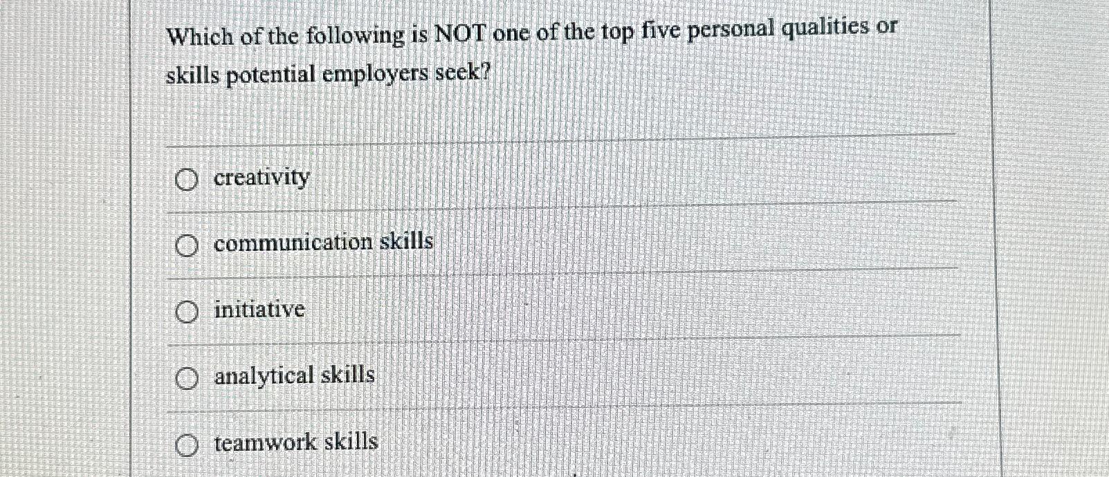 Solved Which of the following is NOT one of the top five | Chegg.com