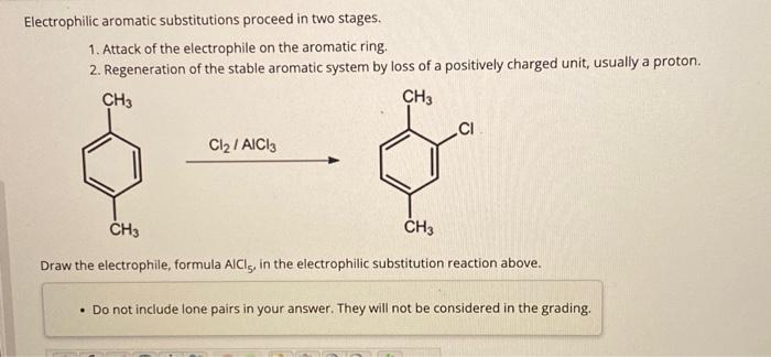 Solved Electrophilic aromatic substitutions proceed in two | Chegg.com