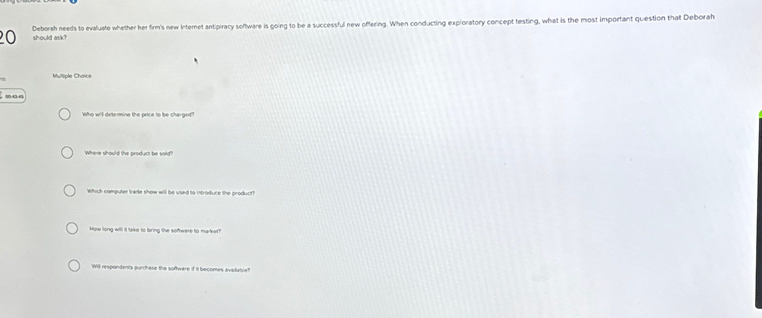 Solved should ask?Multiple ChoicecosisesWho will determine | Chegg.com