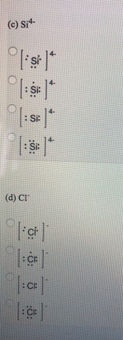 Solved Which of the following Lewis symbols is correct for | Chegg.com