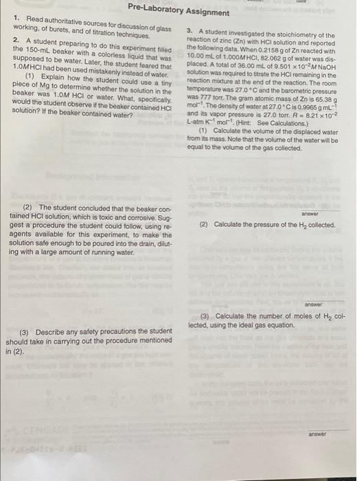 Solved Pre-Laboratory Assignment 1. Read authoritative | Chegg.com