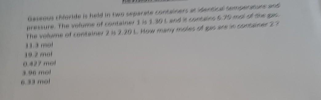 Solved Caseeus chloride is held in two separate consentielle | Chegg.com