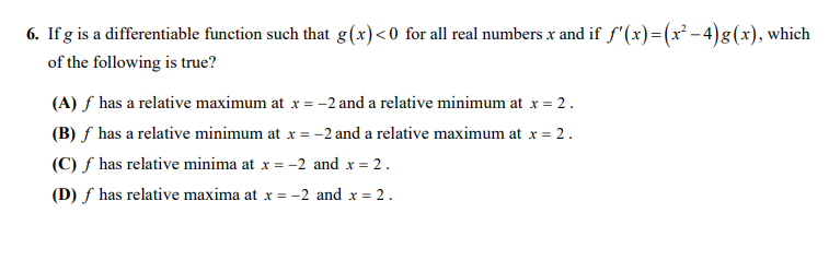 Solved If g ﻿is a differentiable function such that g(x)
