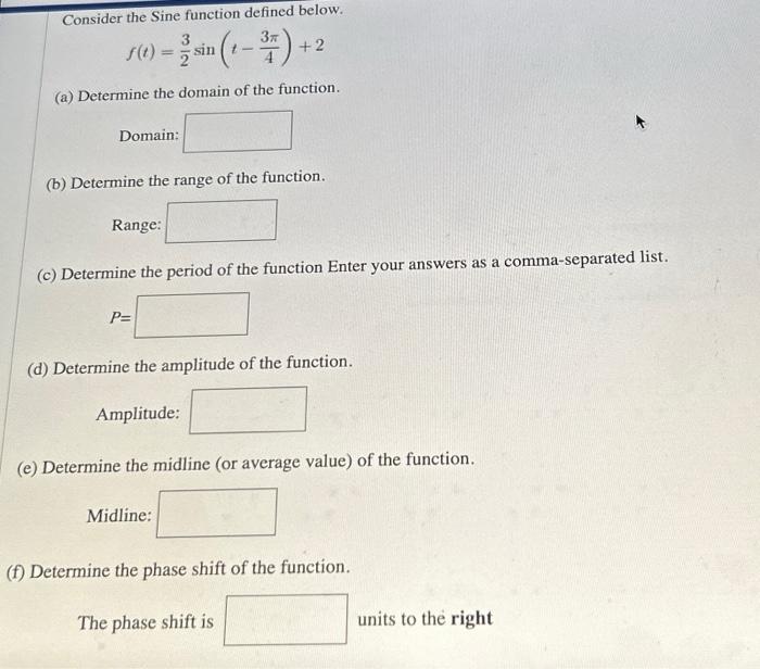 Solved Consider the Sine function defined below. -37) (a) | Chegg.com