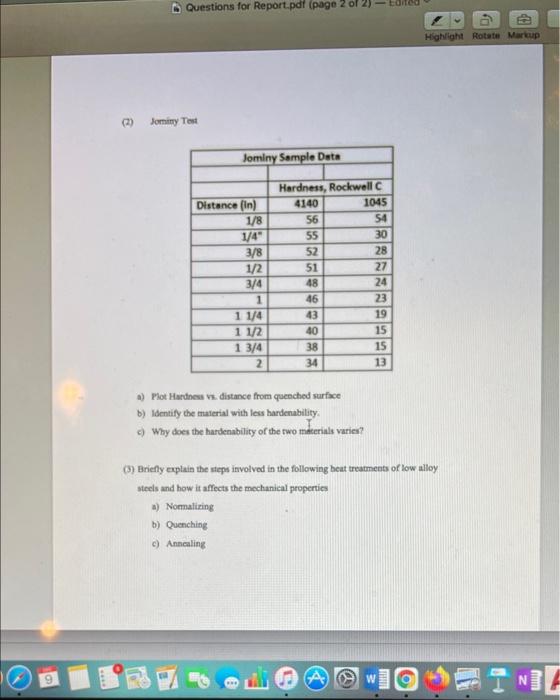 Solved Questions for Report.pdf (page 2 Highlight Rotate | Chegg.com