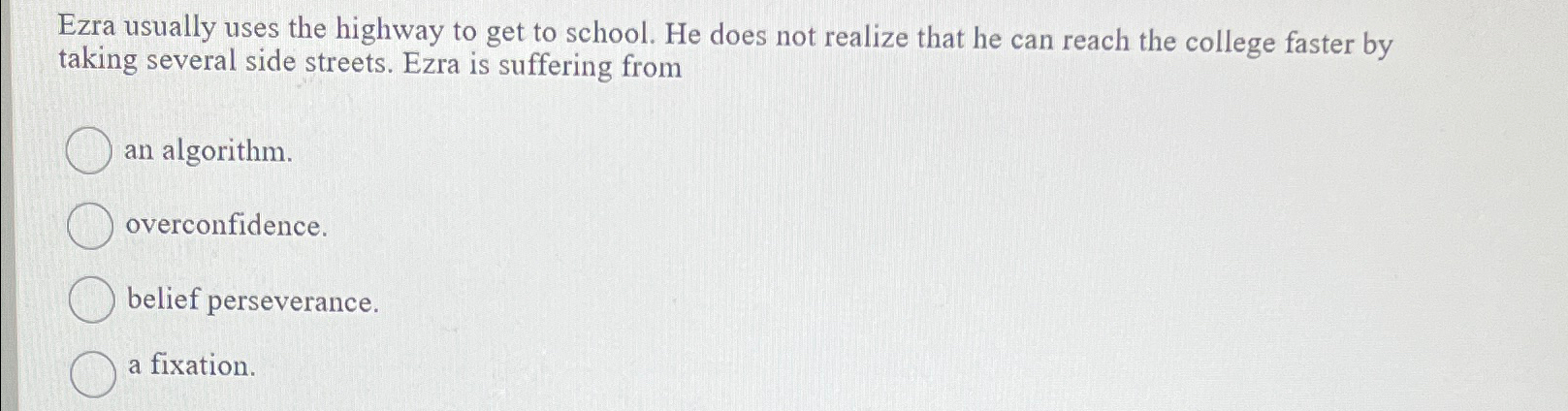 Solved Ezra usually uses the highway to get to school. He | Chegg.com