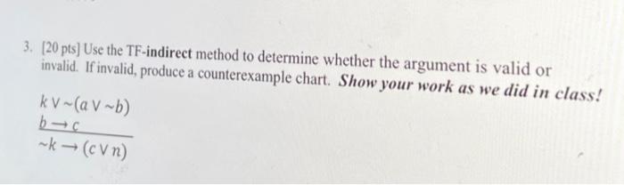 Solved 3. [20 pts] Use the TF-indirect method to determine | Chegg.com