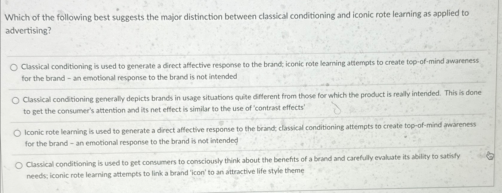 Solved Which of the following best suggests the major | Chegg.com