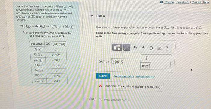 Solved Ml Review Constants Periodic Table Part A One of the | Chegg.com