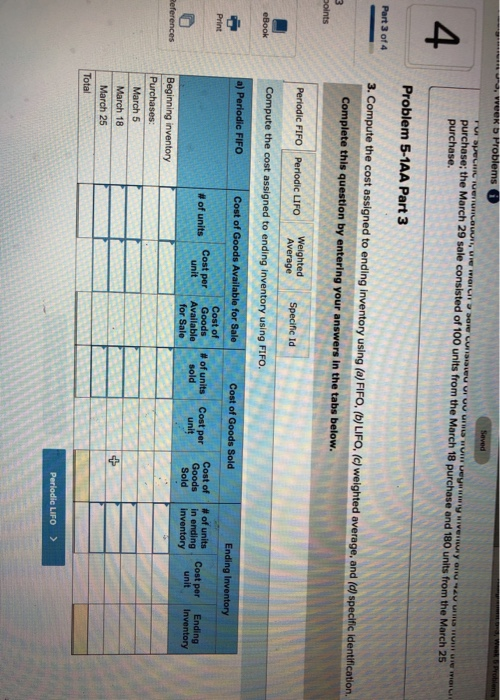 Solved Assignment 5-3, Week 5 Problems Required Information | Chegg.com