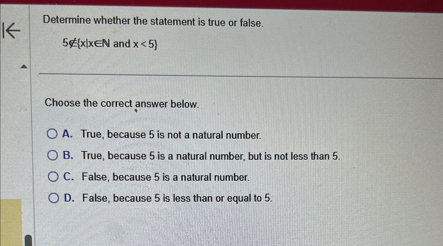 Solved Determine whether the statement is true or false. | Chegg.com