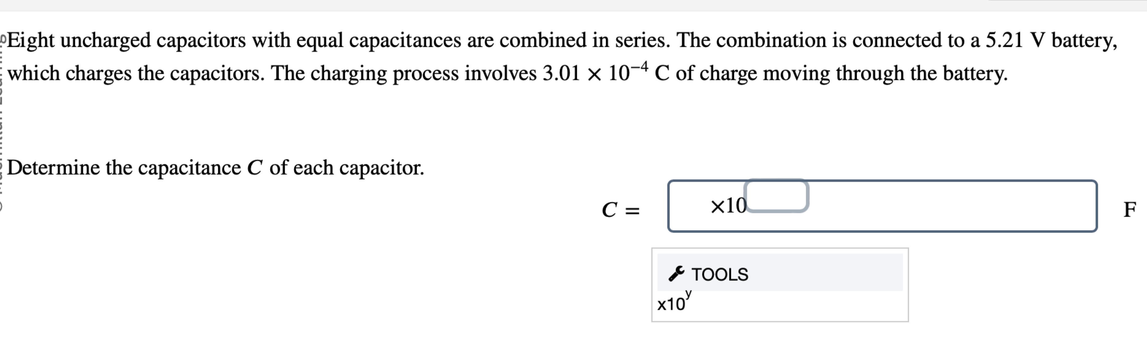 Solved Eight uncharged capacitors with equal capacitances | Chegg.com