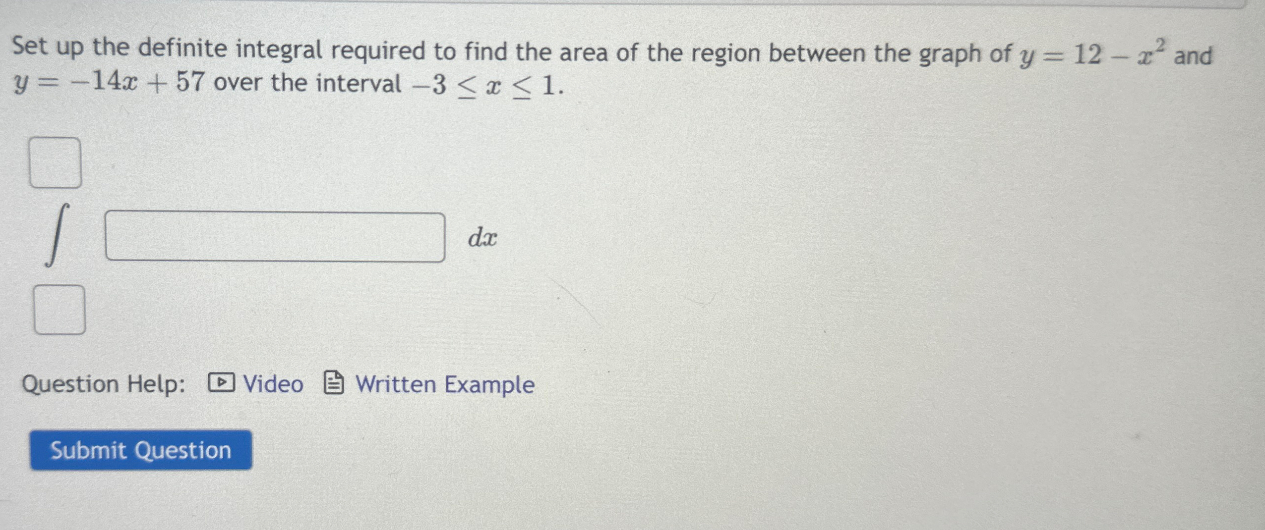 Solved Set up the definite integral required to find the | Chegg.com