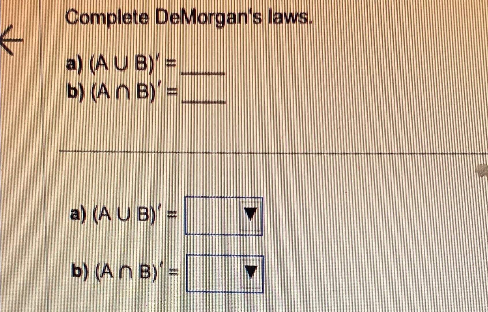Solved Complete DeMorgan's | Chegg.com