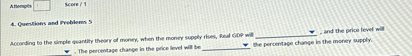 Solved AttemptsScore / 14. ﻿Questions and Problems | Chegg.com