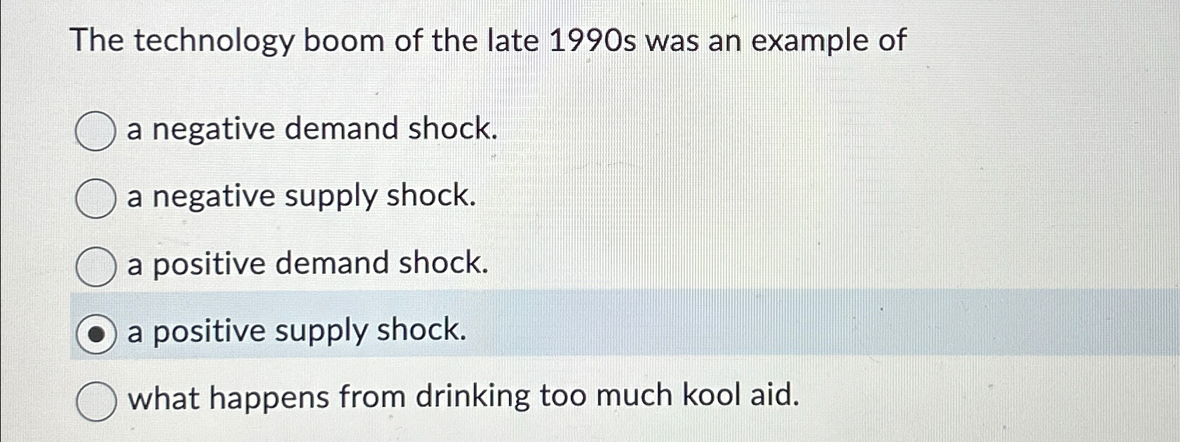 Solved The technology boom of the late 1990 ﻿s was an | Chegg.com