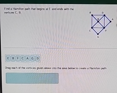 Solved Find a Hamilton path that begins at E ﻿and ends with | Chegg.com