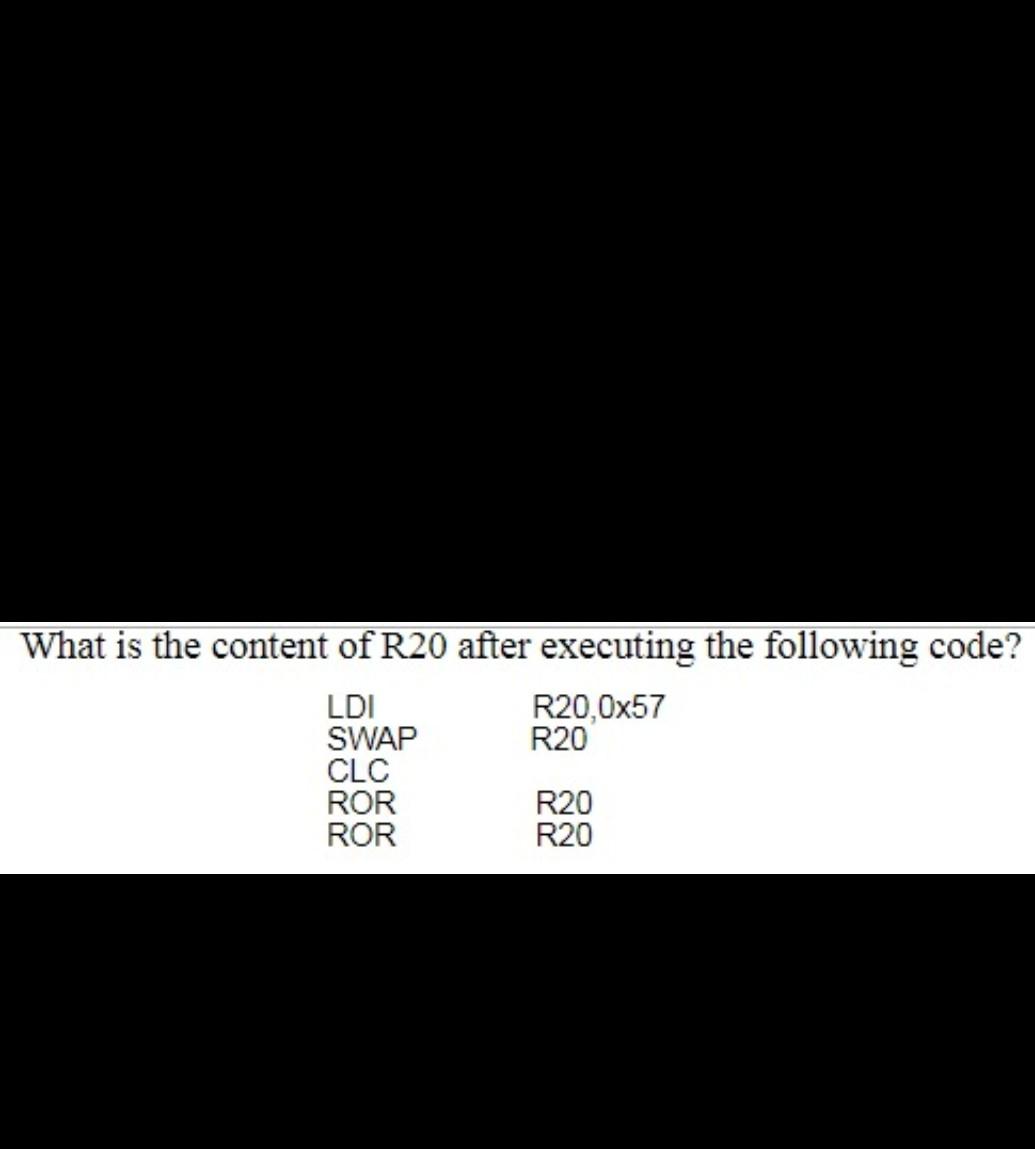 Solved What is the content of R20 after executing the | Chegg.com