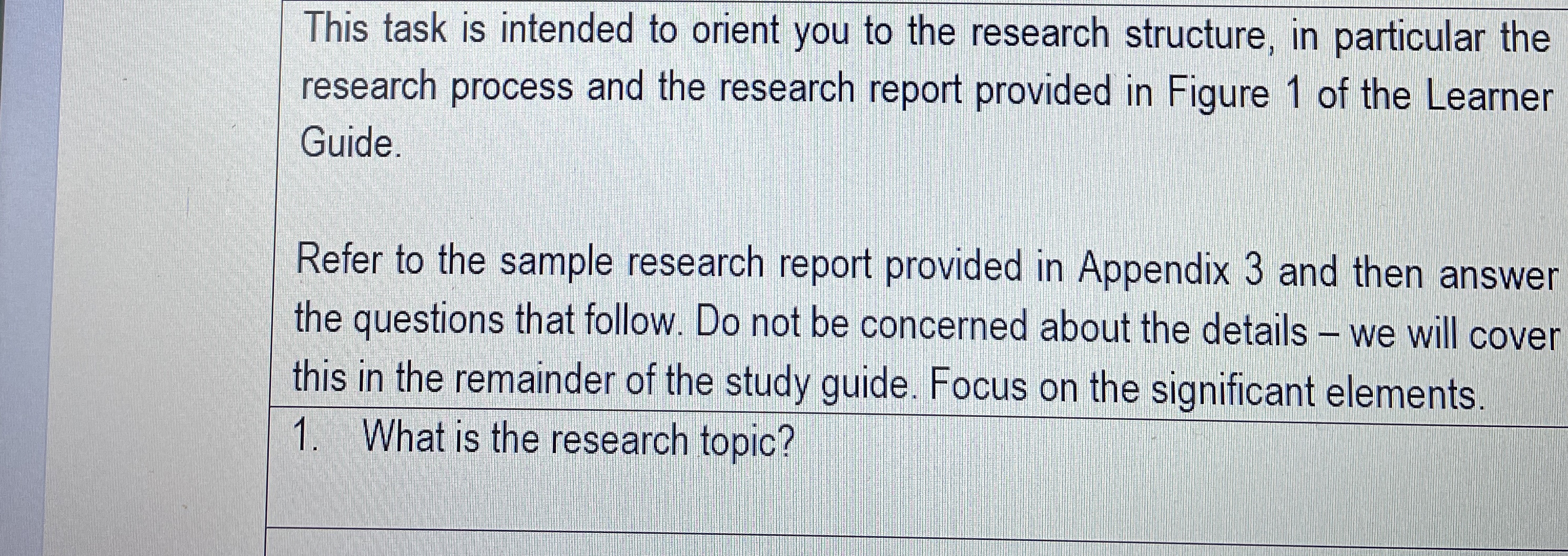 Solved This task is intended to orient you to the research | Chegg.com