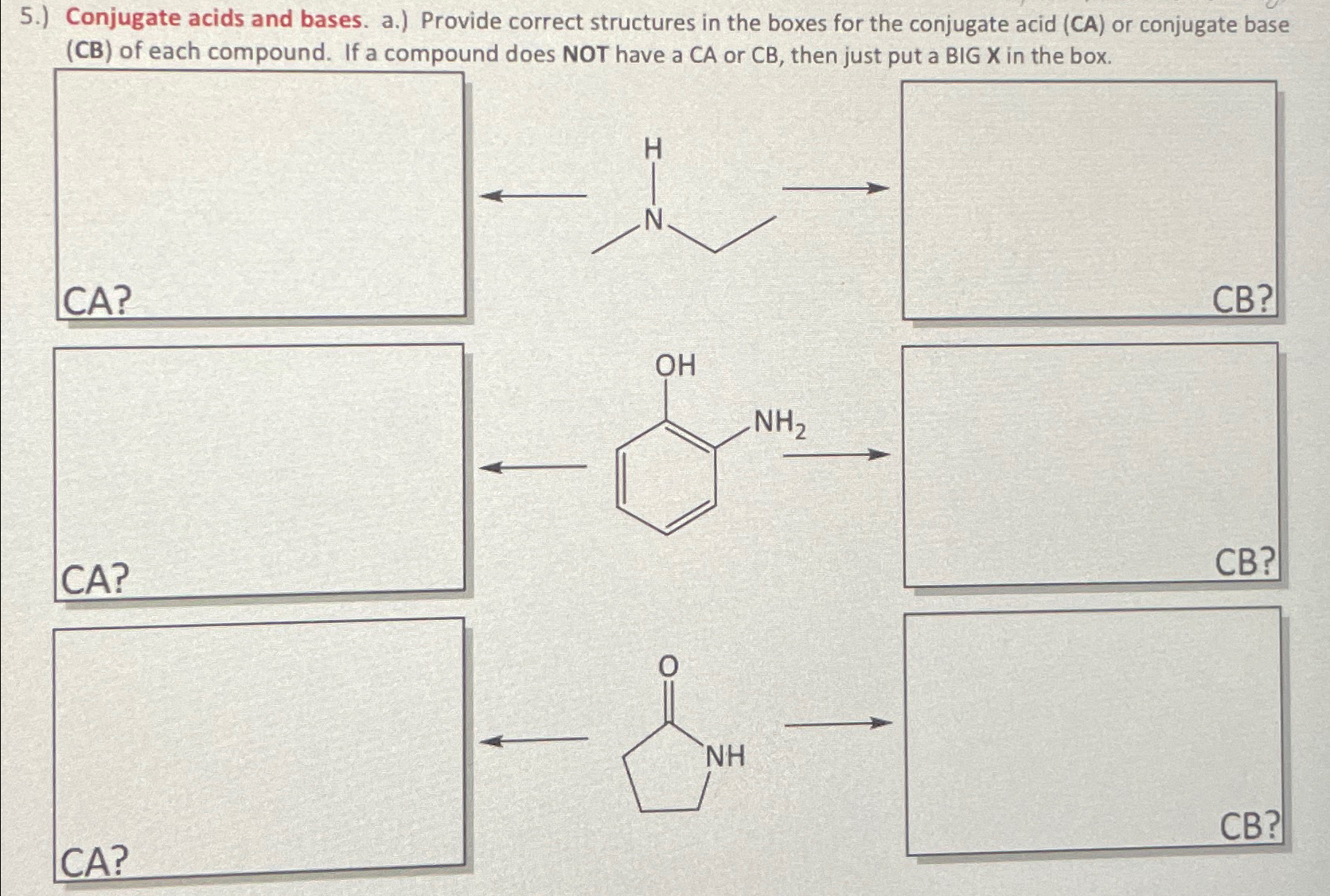 Solved 5.) ﻿Conjugate acids and bases. a.) ﻿Provide correct | Chegg.com