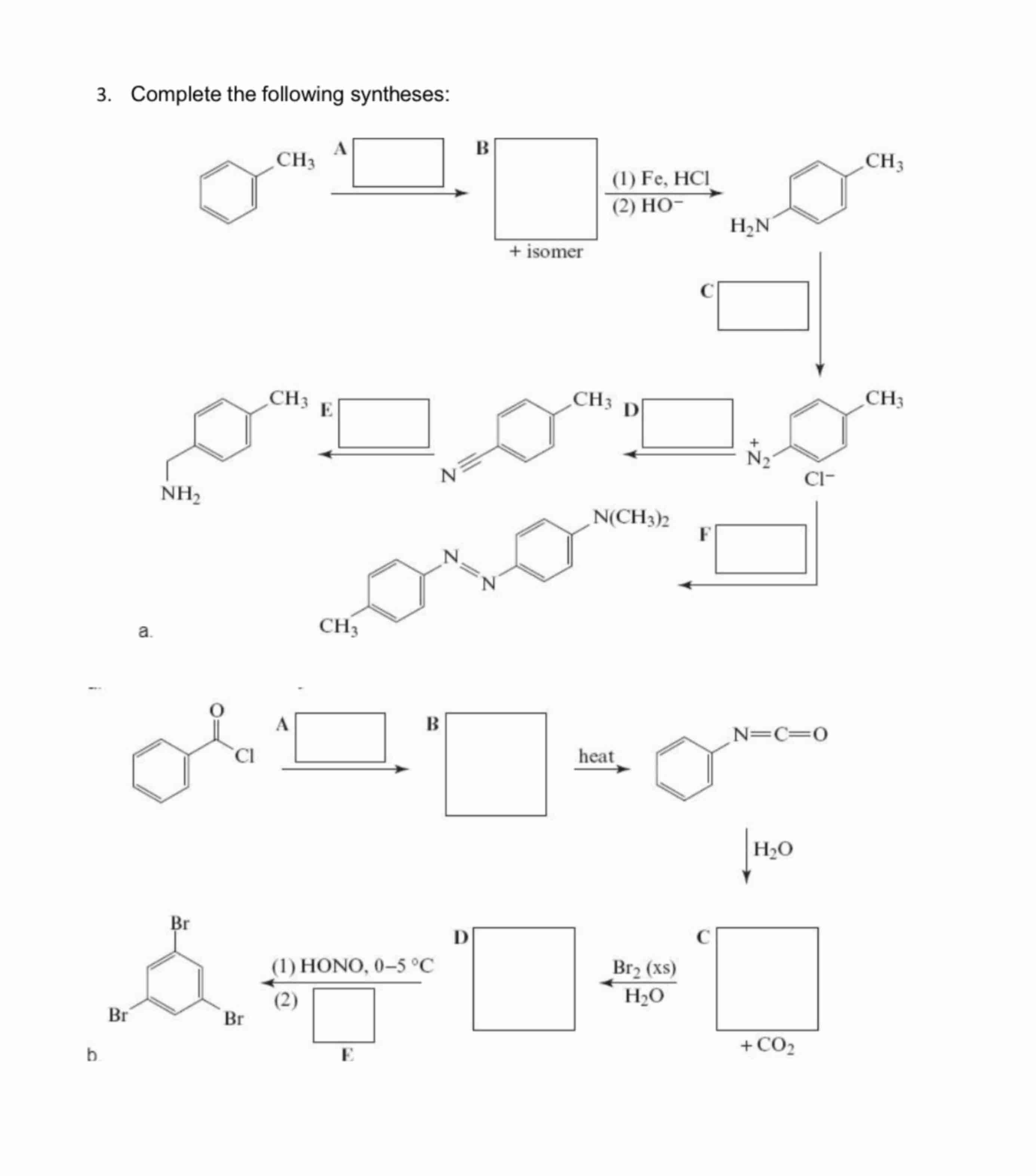 Solved Complete the following syntheses:DH2OBr2(xs)bE | Chegg.com