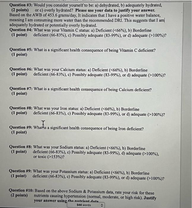 Solved Question \#1: Based on data in Table \#1, calculate | Chegg.com