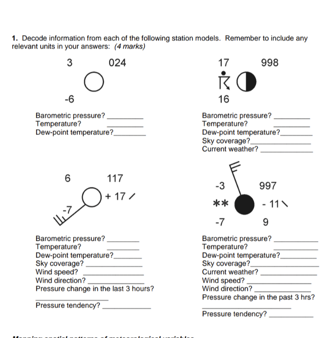 Solved 1. Decode information from each of the following | Chegg.com