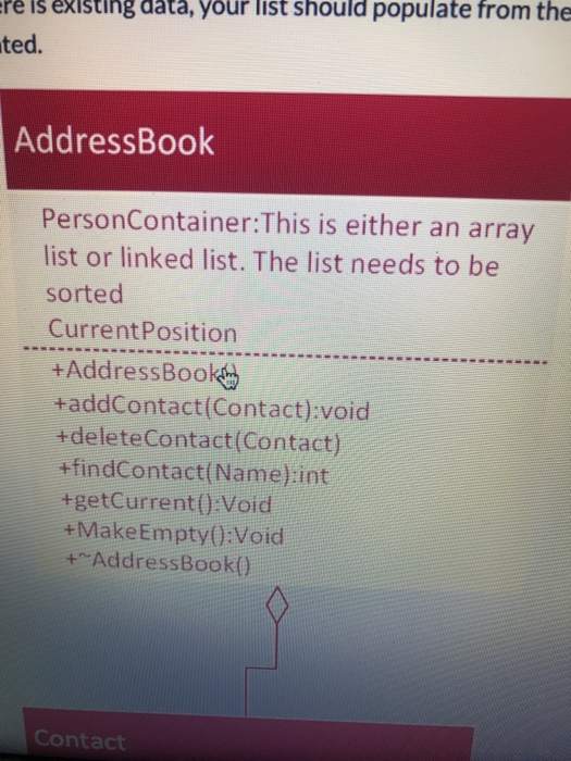 Solved We are in need of a phone book which we can store | Chegg.com