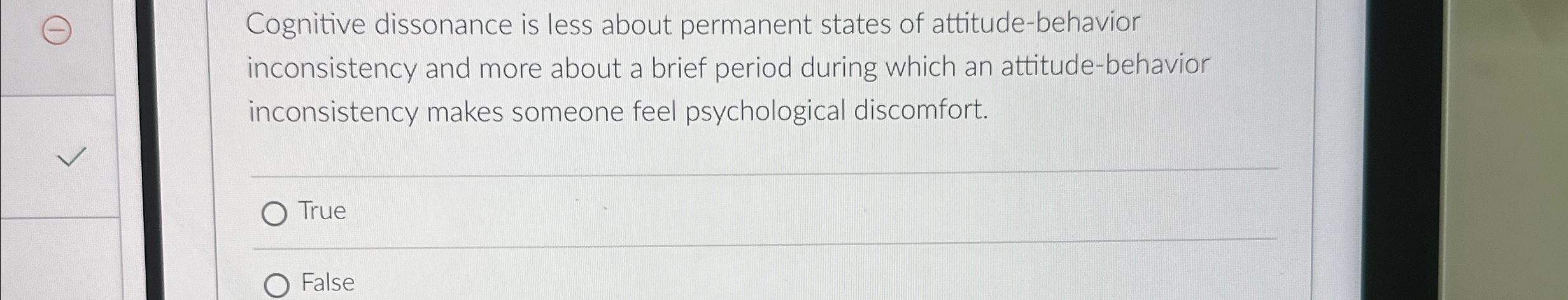 Solved Cognitive dissonance is less about permanent states | Chegg.com