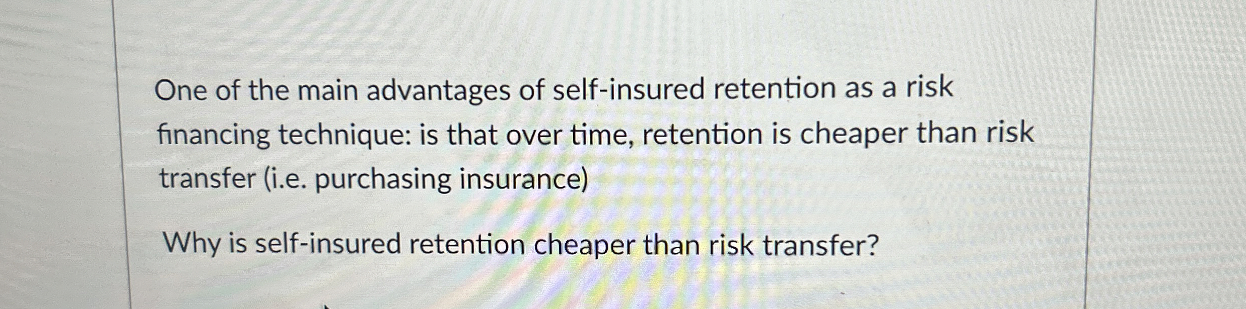 High Quality SOLUTION One of the main advantages of self-insured ...
