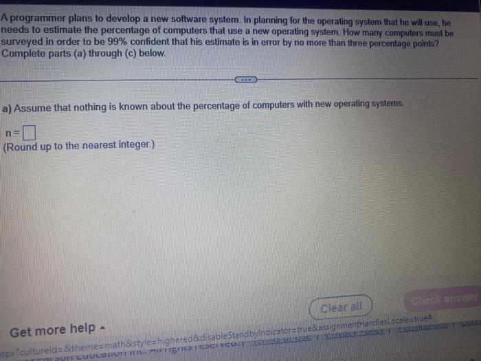 Solved A programmer plans to develop a new software system. | Chegg.com