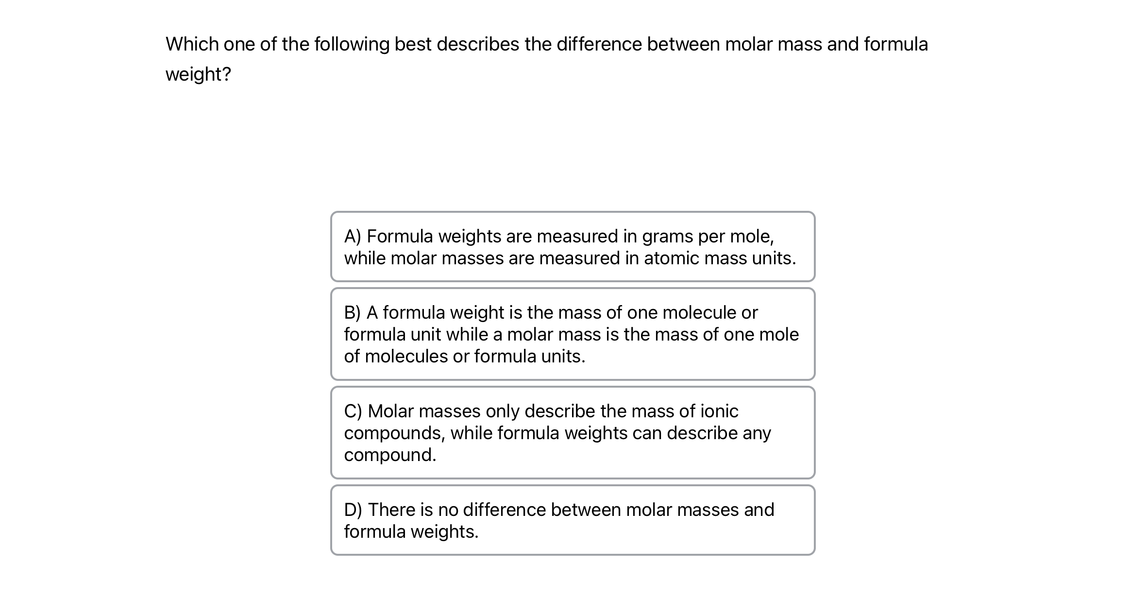 Solved Which one of the following best describes the | Chegg.com