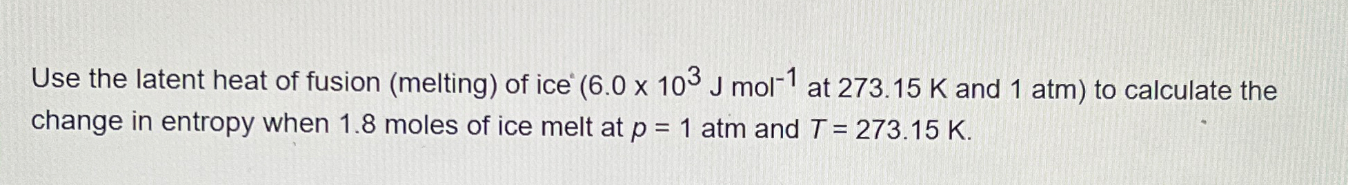 Solved Use the latent heat of fusion (melting) ﻿of ice at | Chegg.com