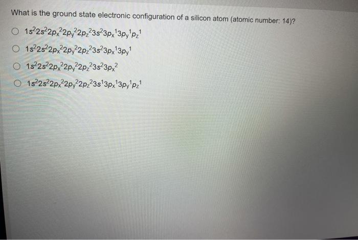 Solved what is the ground state electronic configuration of | Chegg.com