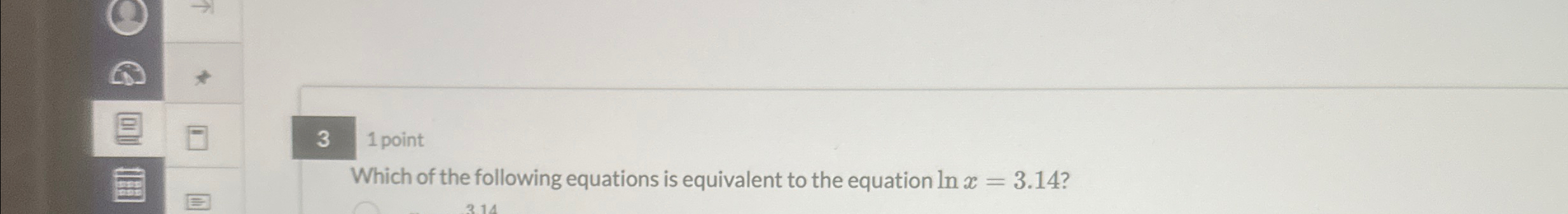 Solved 3 1 ﻿pointWhich of the following equations is | Chegg.com