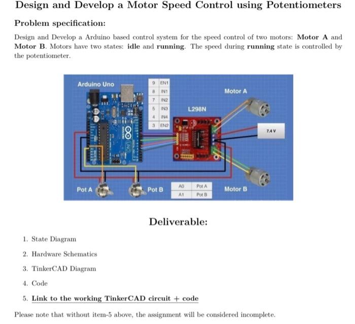 Solved Design and Develop a Motor Speed Control using | Chegg.com