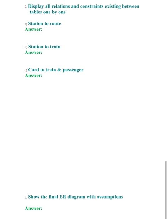 Solved STATION StationID Station Name ActiveSince 12345 | Chegg.com
